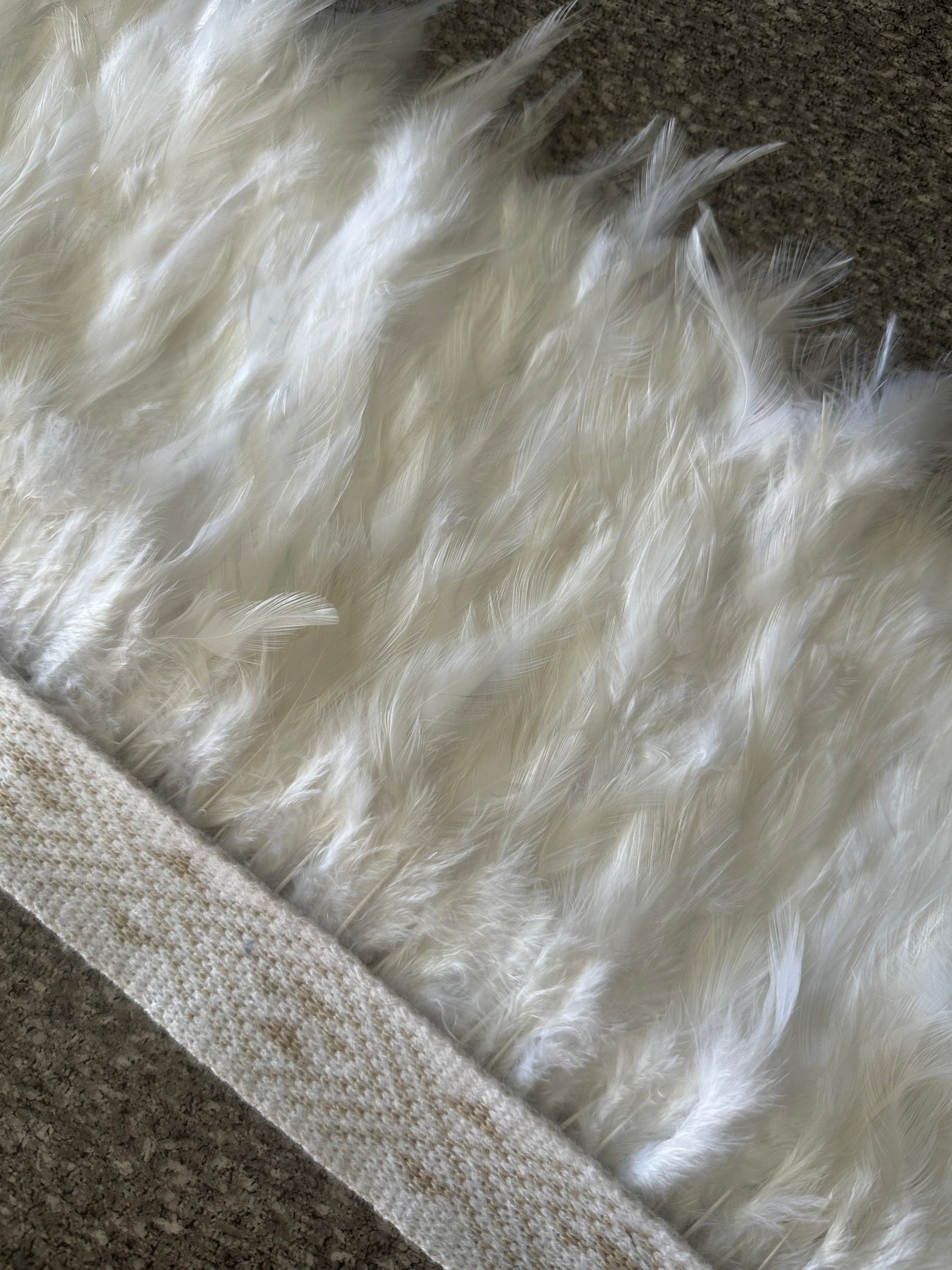 Kelani | White Korowai (Half) white Taniko – Contemporary Korowai Designs